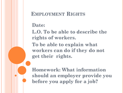 Employment Rights | Teaching Resources