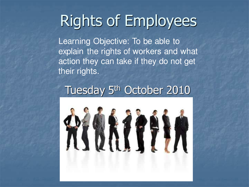 Employment Rights | Teaching Resources
