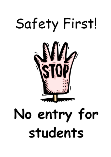 No entry posters | Teaching Resources