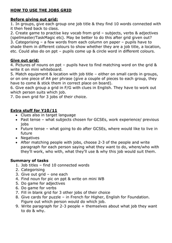 Series of lessons on jobs | Teaching Resources