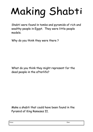 Shabti | Teaching Resources