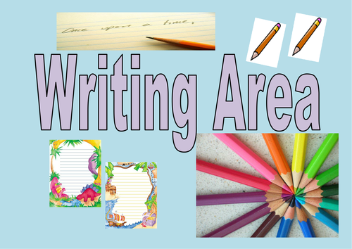 A4 classroom writing area sign | Teaching Resources