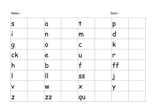 Letters and sounds assessment | Teaching Resources
