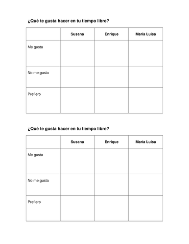 ¿Qué te gusta hacer en tu tiempo libre? | Teaching Resources