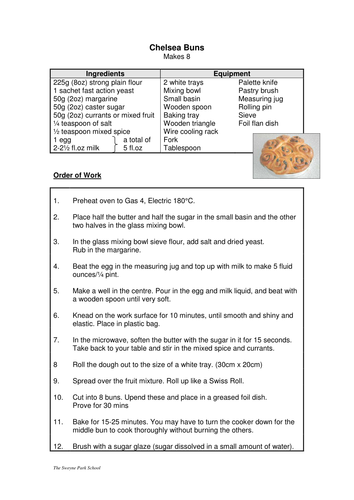 Chelsea Bun recipe | Teaching Resources