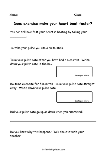 Pulse Rate (Simple Version) | Teaching Resources