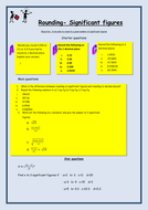 Rounding to Significant Figures Worksheet | Teaching Resources