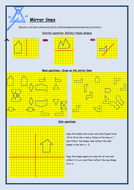 Reflection and Mirror lines Sheets | Teaching Resources