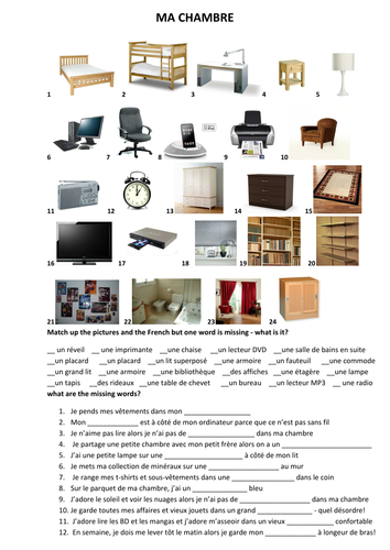 ma chambre | Teaching Resources