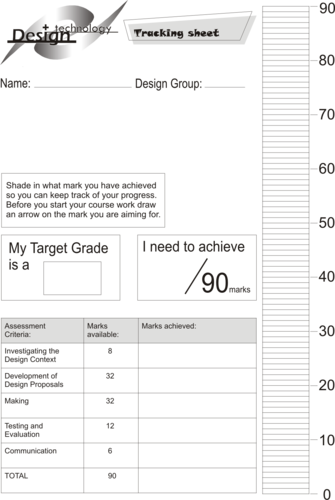 AQA GCSE student mark tracking sheet | Teaching Resources