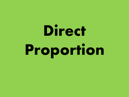 Simple Direct Proportion PowerPoint and Questions | Teaching Resources