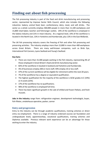 Improve: Fish | Teaching Resources