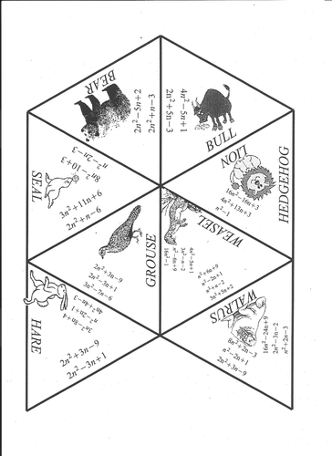 Factorising Quadratics - Tarsia Activity | Teaching Resources