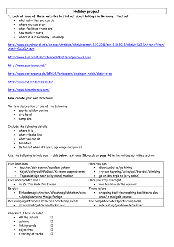 Holidays internet research | Teaching Resources