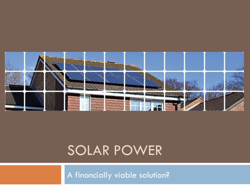 Power, energy and time solar panel analysis | Teaching Resources