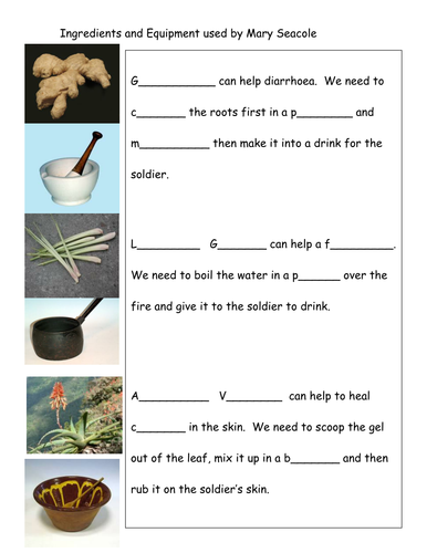 Ingredients and equipment used for healing. | Teaching Resources