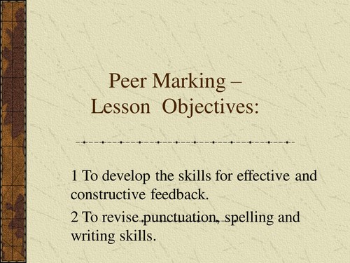 Peer Marking - How to Do it! KS3 English | Teaching Resources
