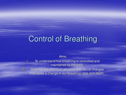 Control of Breathing - Respiration | Teaching Resources