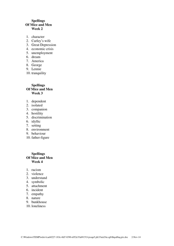 Of Mice and Men Exploring Cultures Word Documents | Teaching Resources