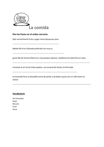 La Comida | Teaching Resources