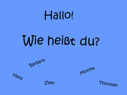 Wie heisst du/ Introducing yourself | Teaching Resources