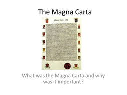The Magna Carta | Teaching Resources