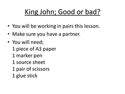 Interpretations of King John | Teaching Resources