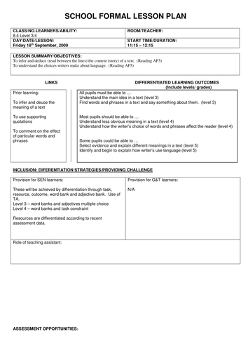 Lesson observation, plan and resources - Gollum | Teaching Resources