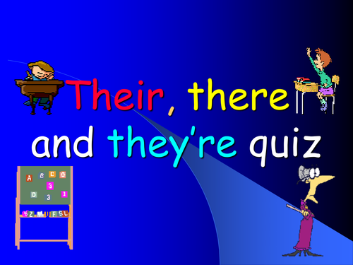 There, their and they're plenary or introduction | Teaching Resources