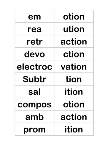 Suffix 'ion endings | Teaching Resources
