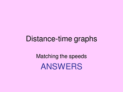 KS4 interpreting and matching Distance/Time graphs by colinbillett ...