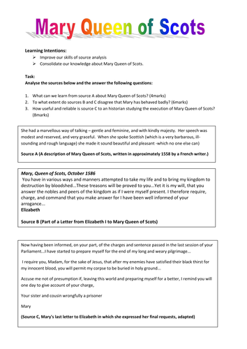 Mary Queen of Scots | Teaching Resources