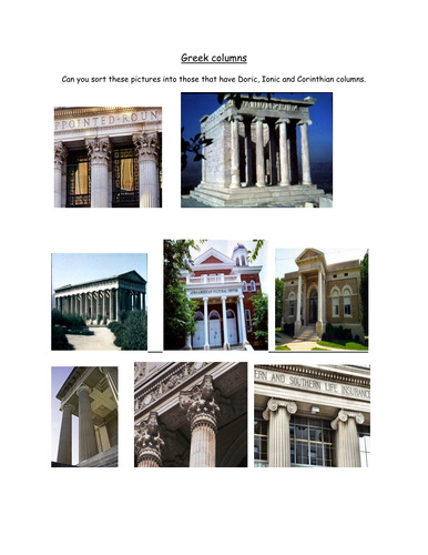Ancient Greek columns | Teaching Resources