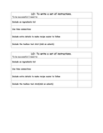 Instructions success criteria | Teaching Resources