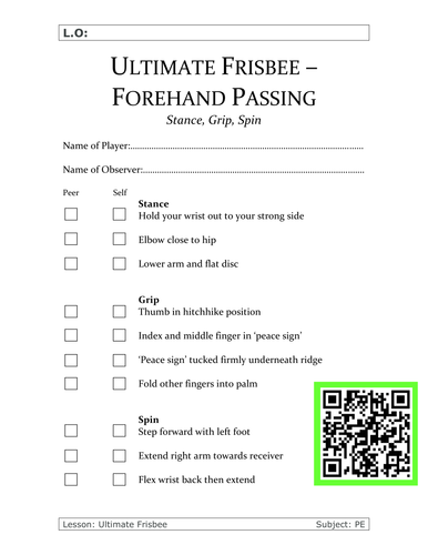 Ultimate Frisbee | Teaching Resources