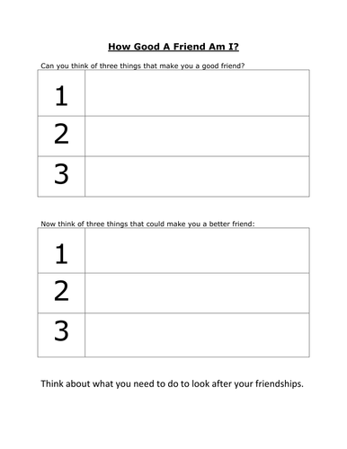 Am I a good friend | Teaching Resources