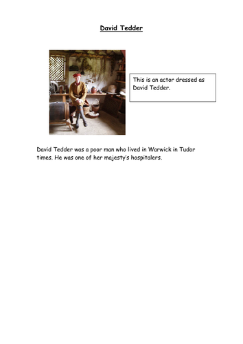 Match inventories to people 1. David Tedder | Teaching Resources