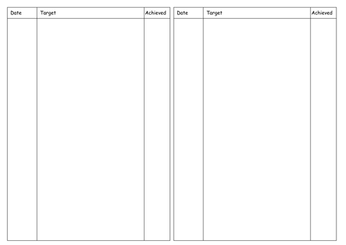 Pupil self-target setting booklet | Teaching Resources