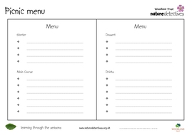 Picnic Menu | Teaching Resources