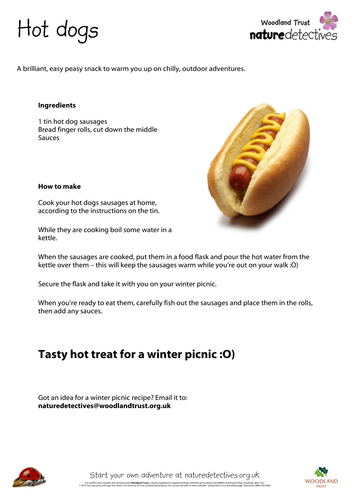 Hot dogs picnic recipe | Teaching Resources