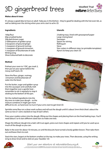 Gingerbread Tree Biscuits | Teaching Resources