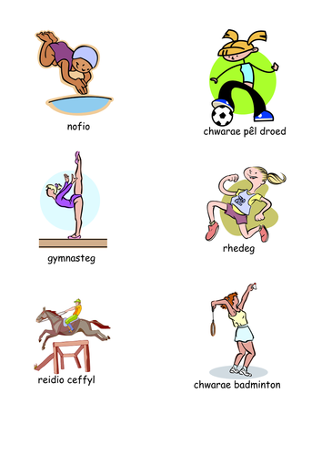 Welsh game - sports (chwaraeon) | Teaching Resources