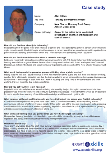 Tenancy Enforcement Officer Case Study | Teaching Resources