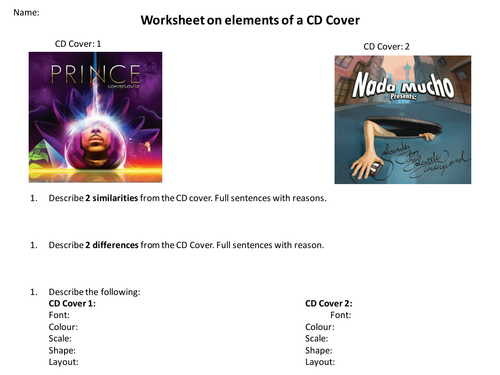 CD Cover | Teaching Resources