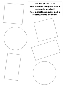 Cut out and fold shapes into halves and quarters - Resources - TES