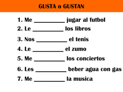 Gusta, gustan | Teaching Resources