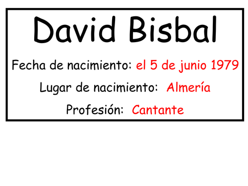Spanish / Spanish speaking celebrities - DISPLAY | Teaching Resources