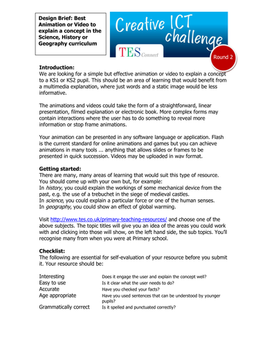 Creative ICT Competition - Round 2 | Teaching Resources