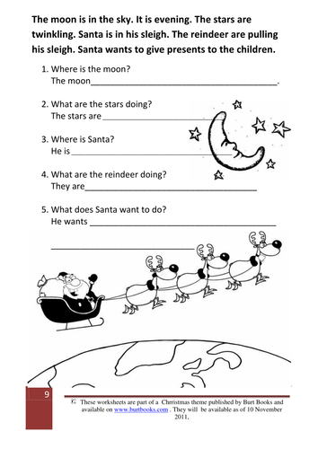 Christmas- Santa Comprehension & reading skills | Teaching Resources