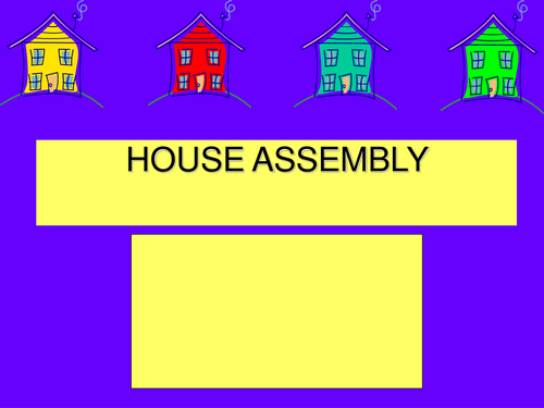 House Assembly Blank Template | Teaching Resources